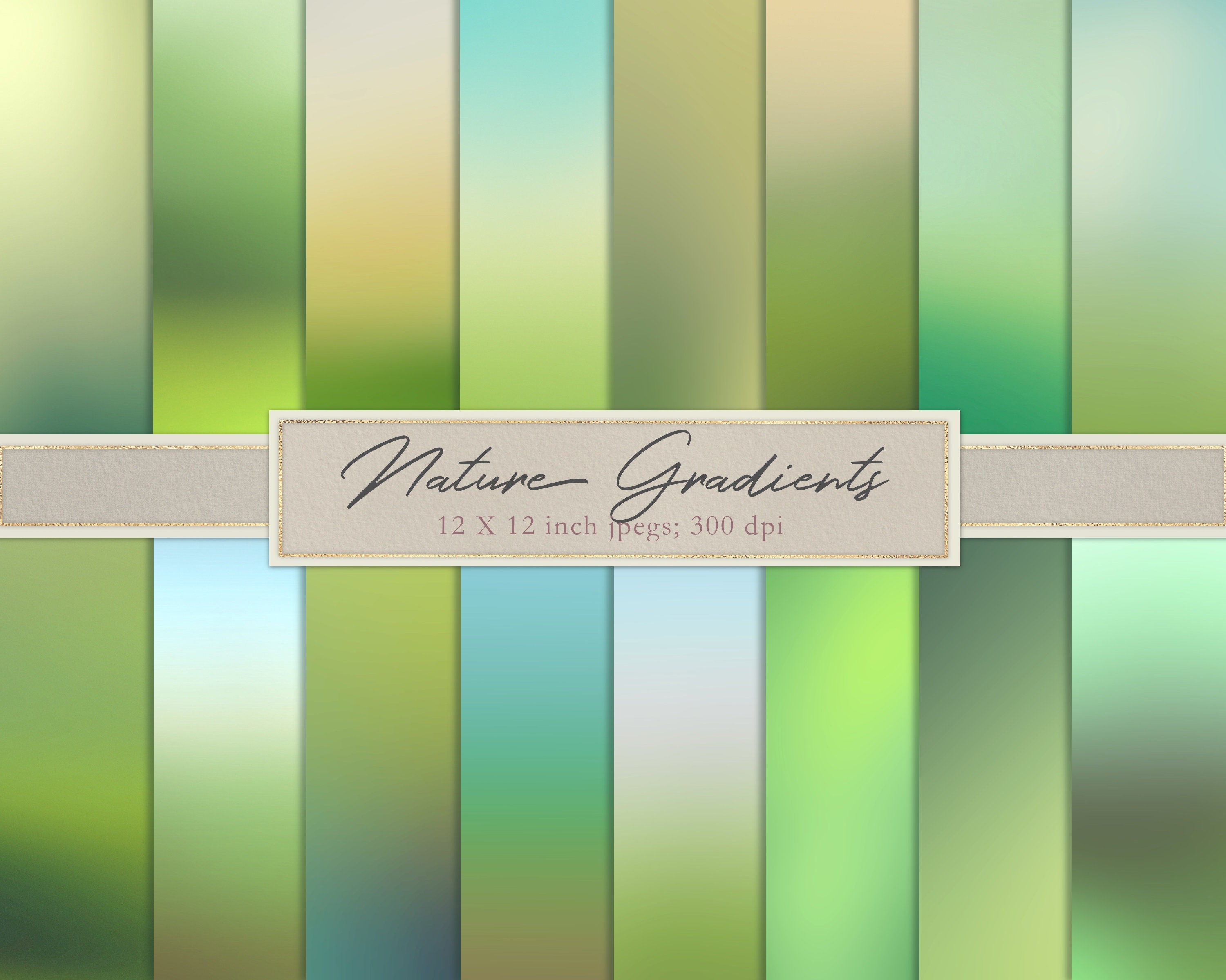 Nature Gradients Green Gradients Green Ombre Nature Ombre | Etsy