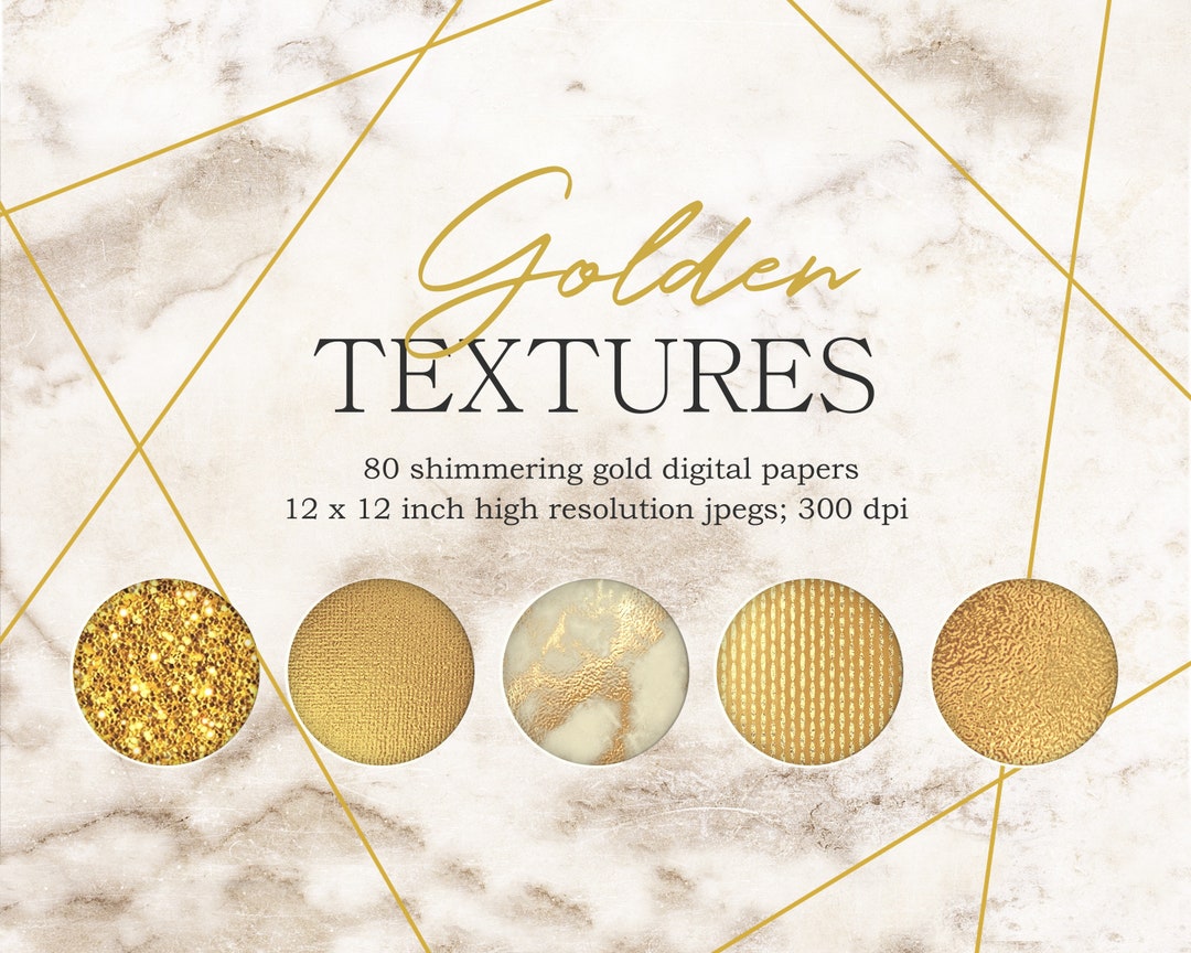 Gold Textures Bundle, Gold Digital Paper, Gold Textures, Gold Foil ...