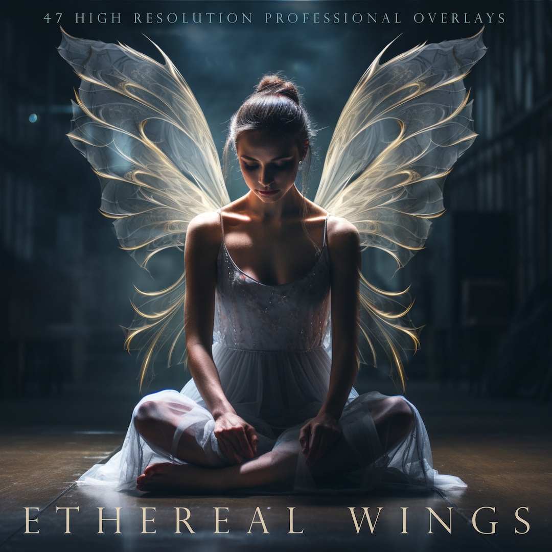 Ethereal Fairy Wing Overlays, Wing Veins Overlay, Photoshop Overlay ...