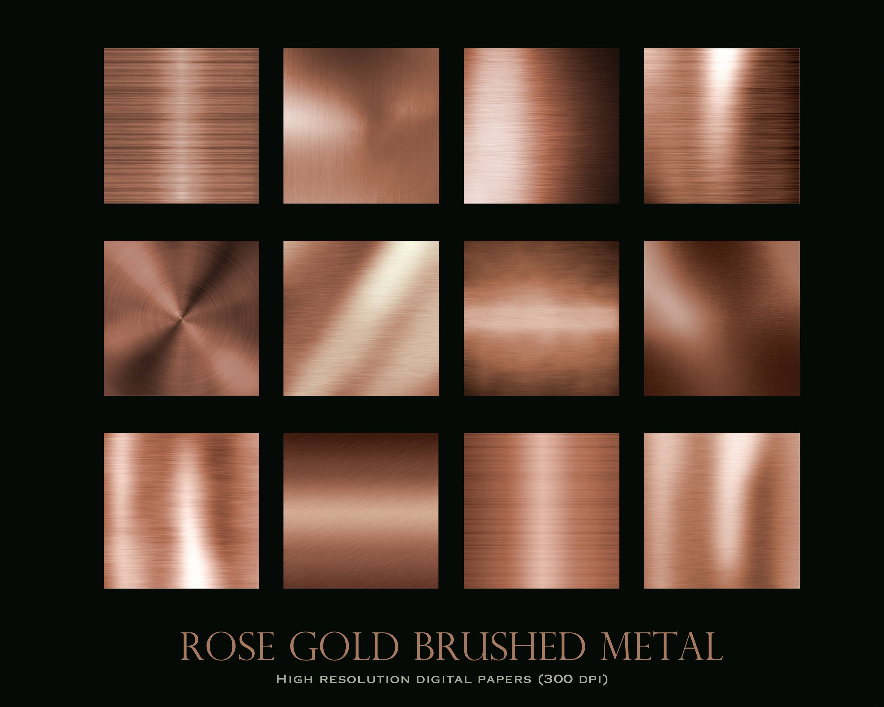 Brushed Rose Gold Rose Gold Brushed Metal Metallic Rose - Etsy UK