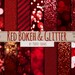 Red Bokeh Digital Paper, Red Bokeh Scrapbook Paper, Red Glitter Digital ...