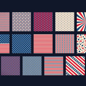 Vintage Fourth of July, Independence Day, Digital Paper, Scrapbook ...