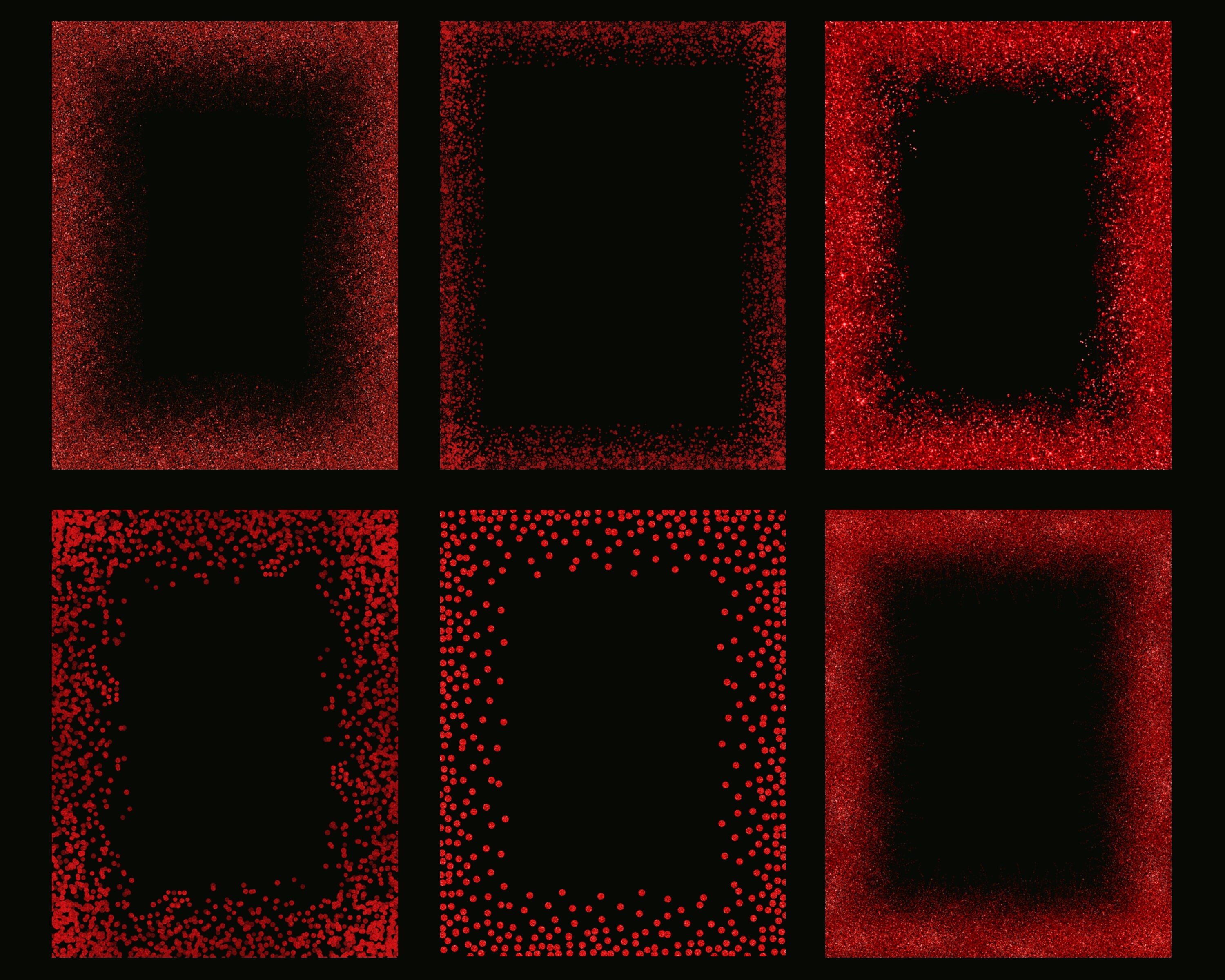 Christmas Glitter Frames Christmas Glitter Borders Christmas - Etsy