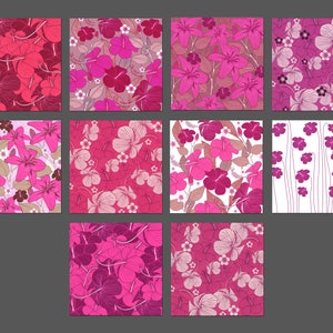 Valentine's Digital Paper, Valentine's Scrapbook Paper, Flowers, Floral ...