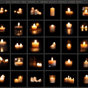 Candlelight Bokeh Overlays, Christmas Overlays, Bokeh Overlays, Candle ...