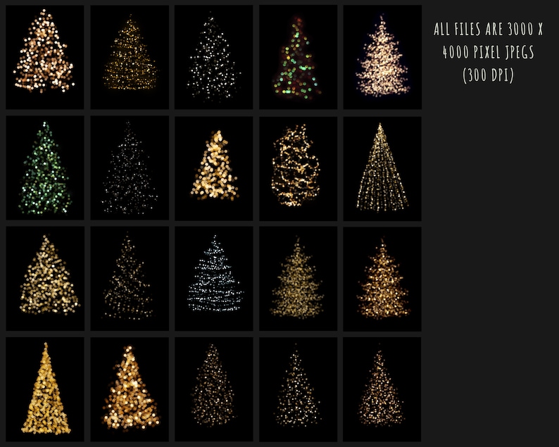 Christmas Tree Bokeh Overlays Christmas Bokeh Overlays | Etsy