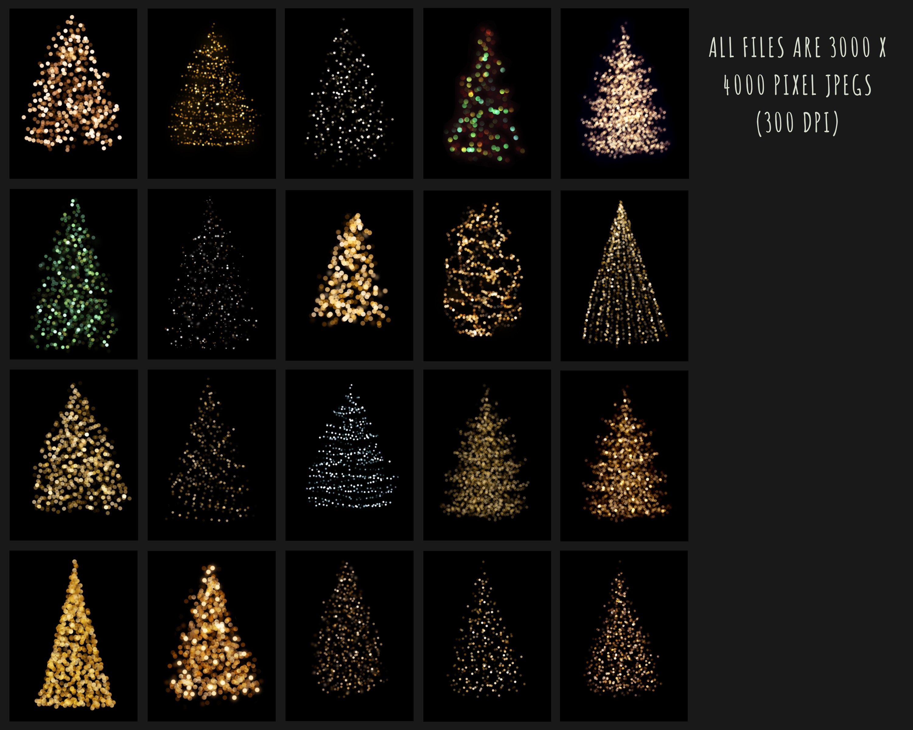 Christmas Tree Bokeh Overlays Christmas Bokeh Overlays | Etsy