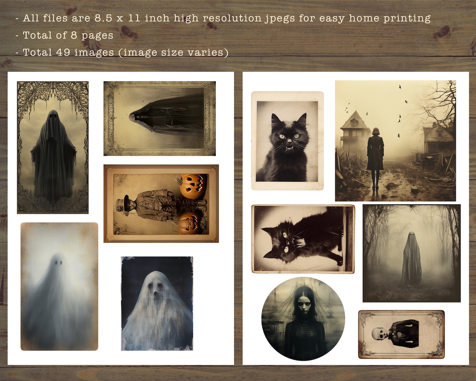 Creepy Ephemera, Creepy Vintage Image, Printable Ephemera, Horror ...