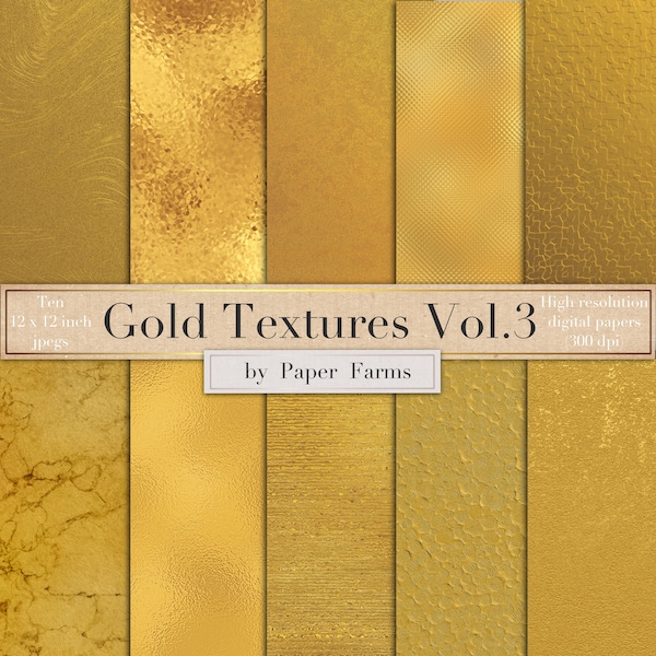 Gold Scrapbook Paper - Etsy