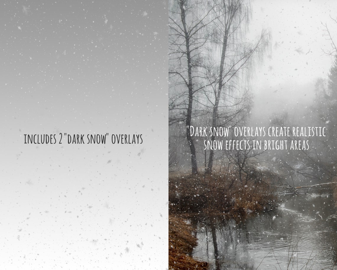 Realistic Snow Overlays Realistic Falling Snow Photoshop - Etsy