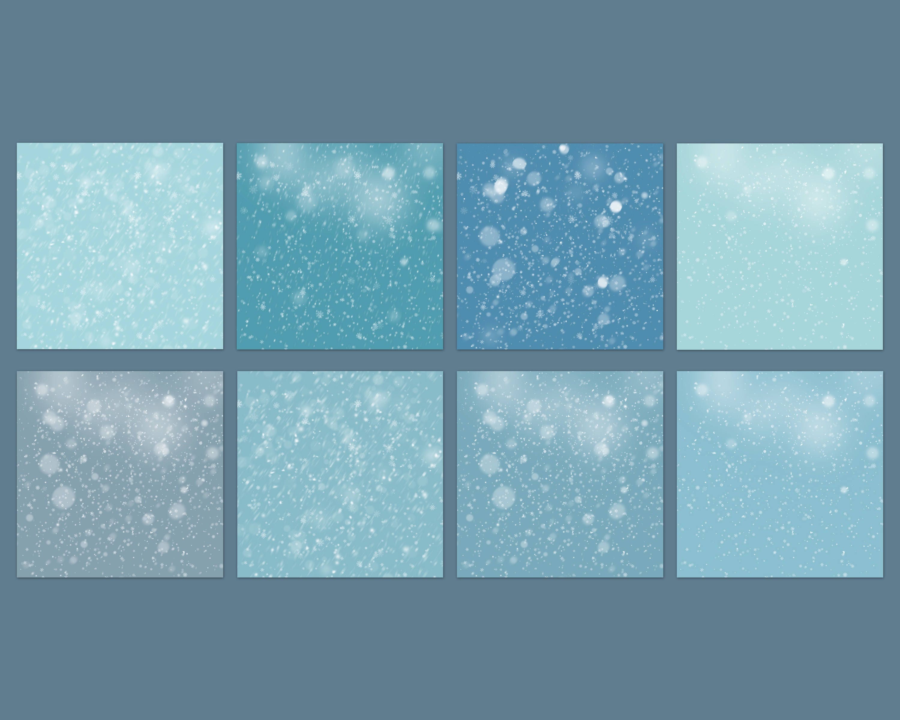 Snow Digital Paper Snow Scrapbook Paper Falling Snow Ice - Etsy