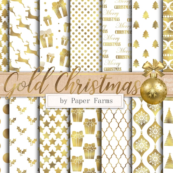 Christmas Digital Paper - Etsy