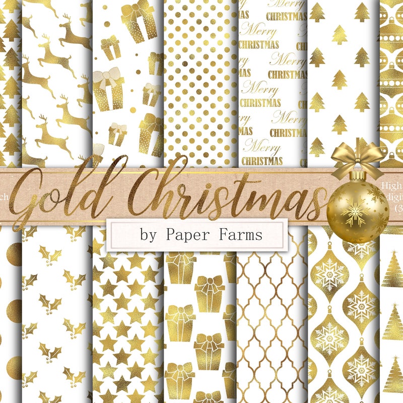 Christmas Digital Paper - Etsy