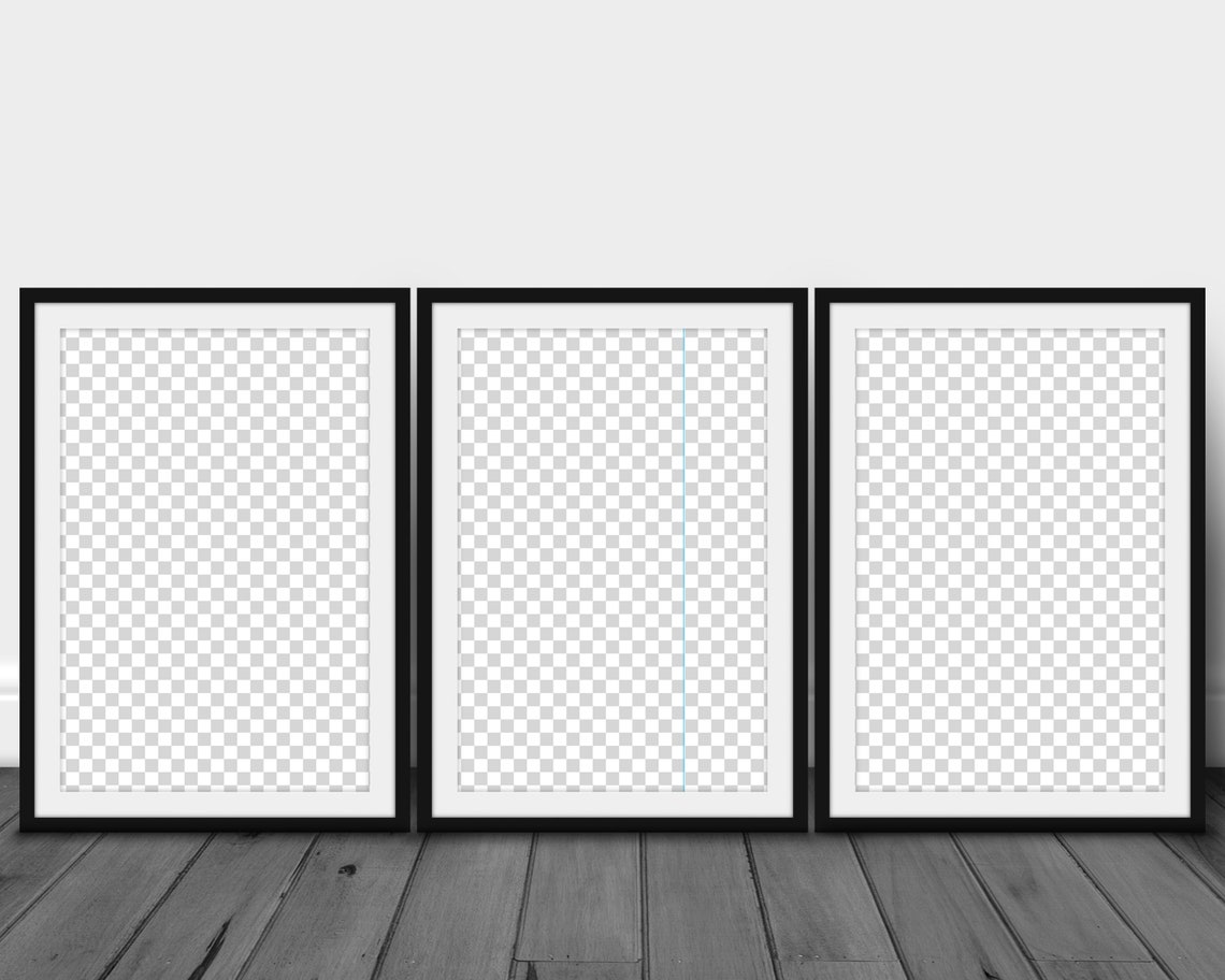 Three Frame Mockup 2:3 3 Frames Mockup Mock-up Black - Etsy