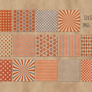 Vintage Circus Digital Paper, Retro Circus, Scrapbook Paper, Vintage ...