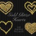 Gold Glitter Hearts, Gold Glitter Love Hearts, Glitter Hearts, Metallic ...