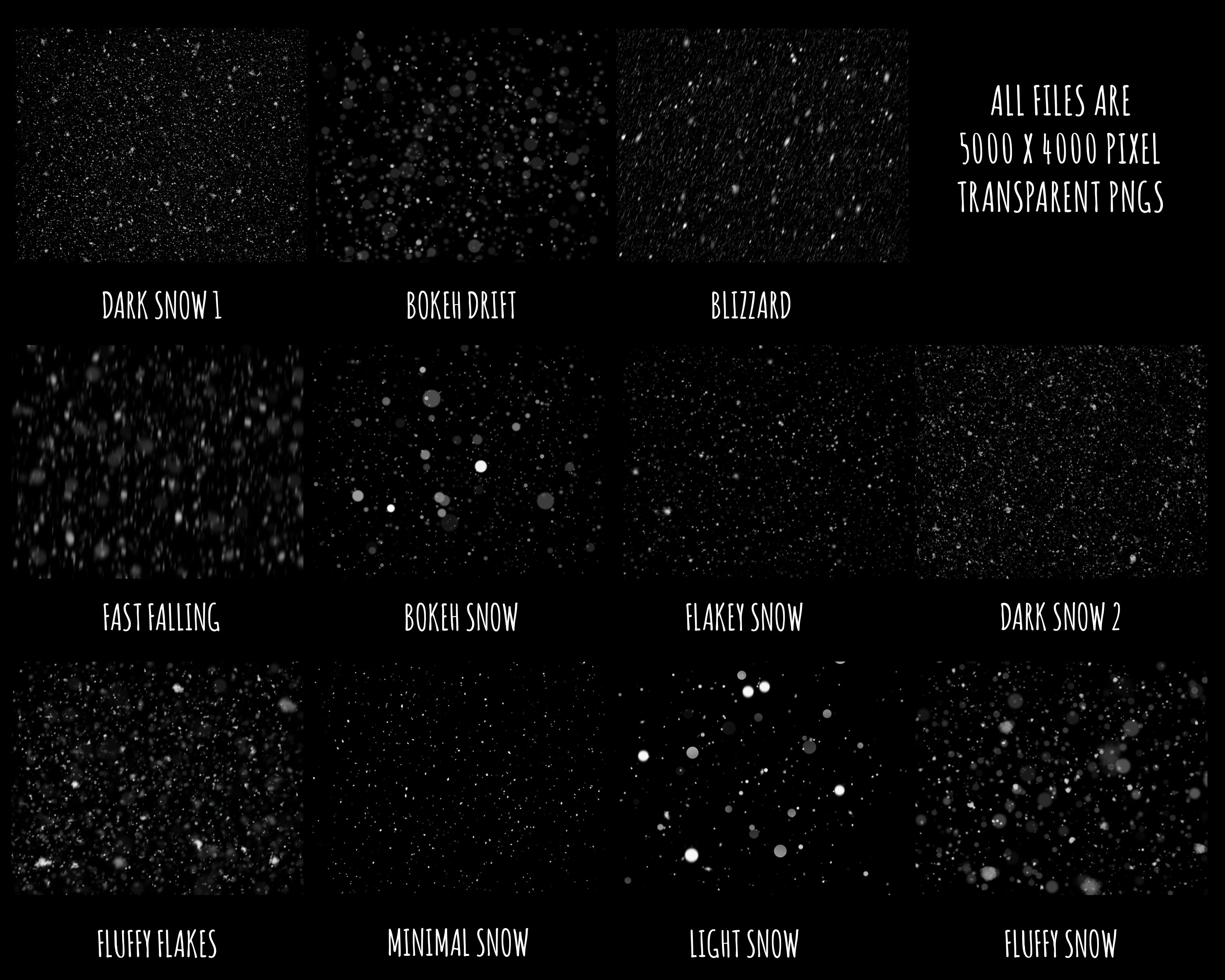 Realistic Snow Overlays Realistic Falling Snow Photoshop - Etsy