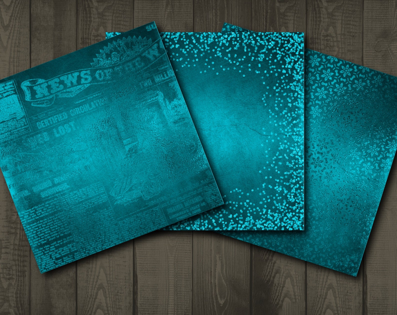 Vintage Teal Digital Paper Metallic Teal Digital Paper Teal - Etsy