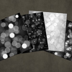 Silver Bokeh Digital Paper, Silver Glitter Digital Paper, Silver ...