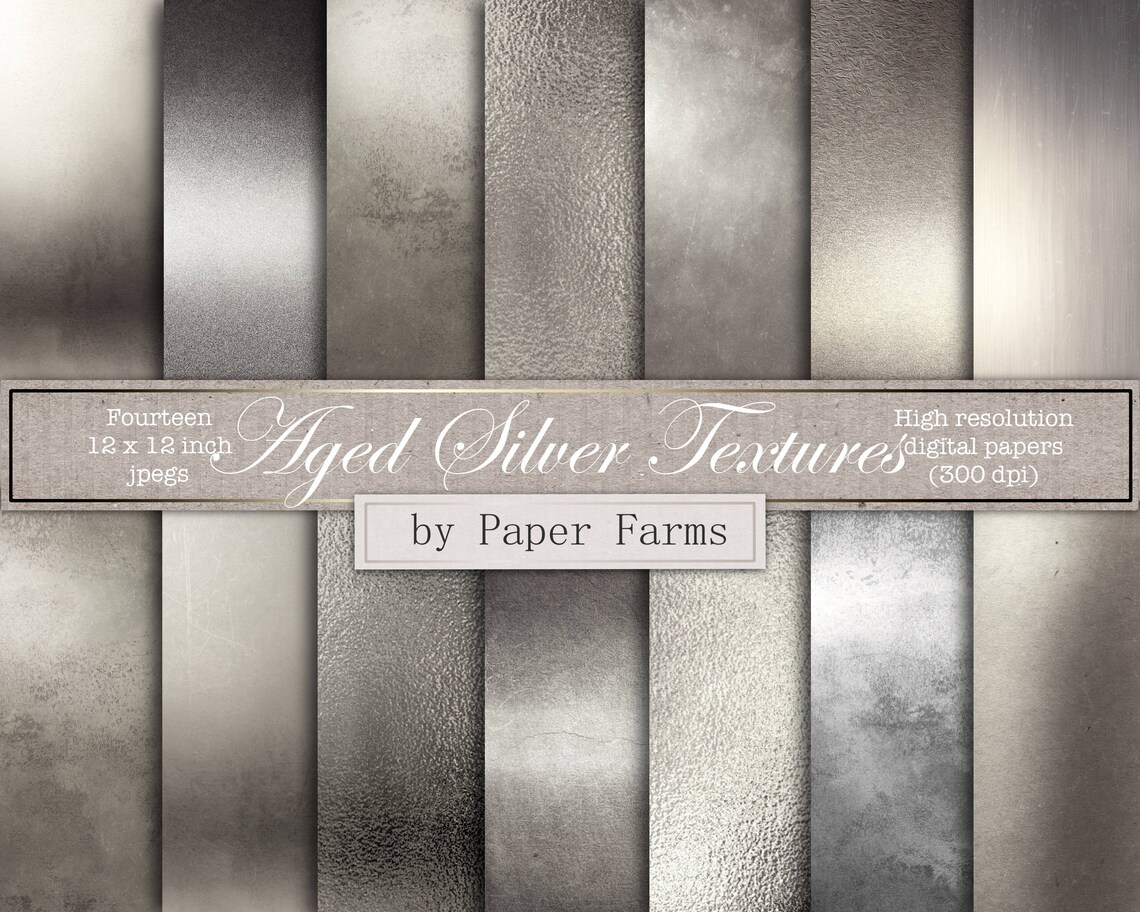 Distressed Silver Digital Paper Vintage Silver Digital Paper - Etsy