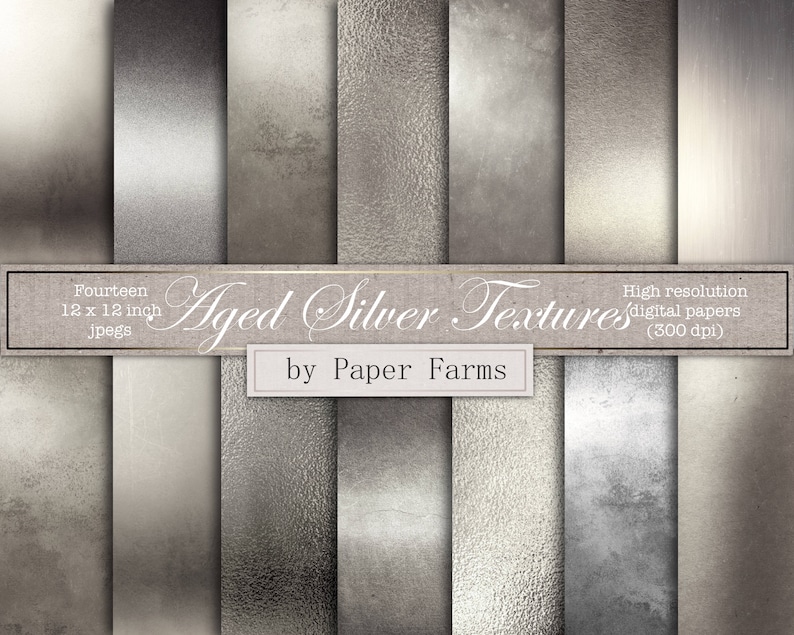Distressed Silver Digital Paper Vintage Silver Digital Paper - Etsy