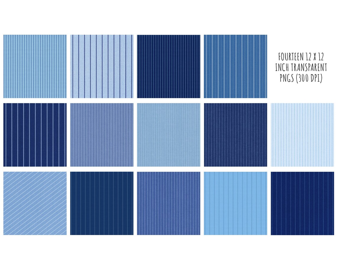 Blue Pinstripe Digital Paper Blue Pinstripe Scrapbook Paper - Etsy