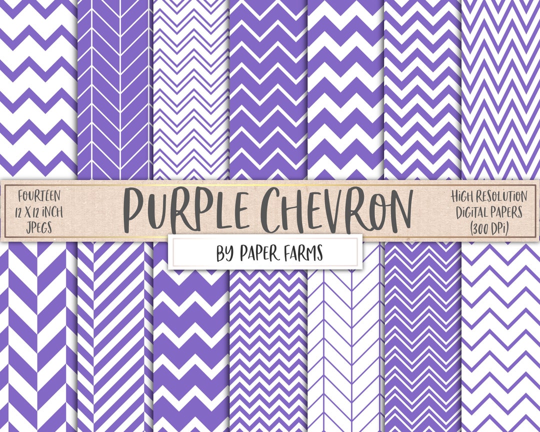 Purple Chevron, Pastel Purple, Zig-zags, Chevron, Digital Paper ...