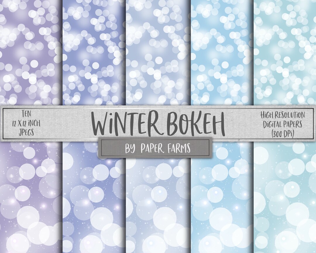 Bokeh Digital Paper, Winter Bokeh, Snow, Winter, Bokeh, Digital Paper ...