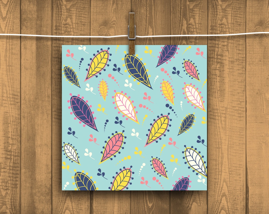 Hand-drawn Floral Digital Paper, Spring Digital Paper, Flower Digital ...