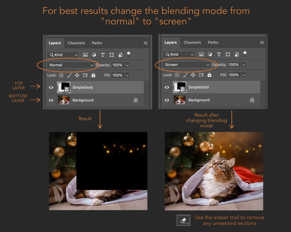 Simple Bokeh Overlays, Minimal Bokeh Overlays, Photoshop Overlays ...