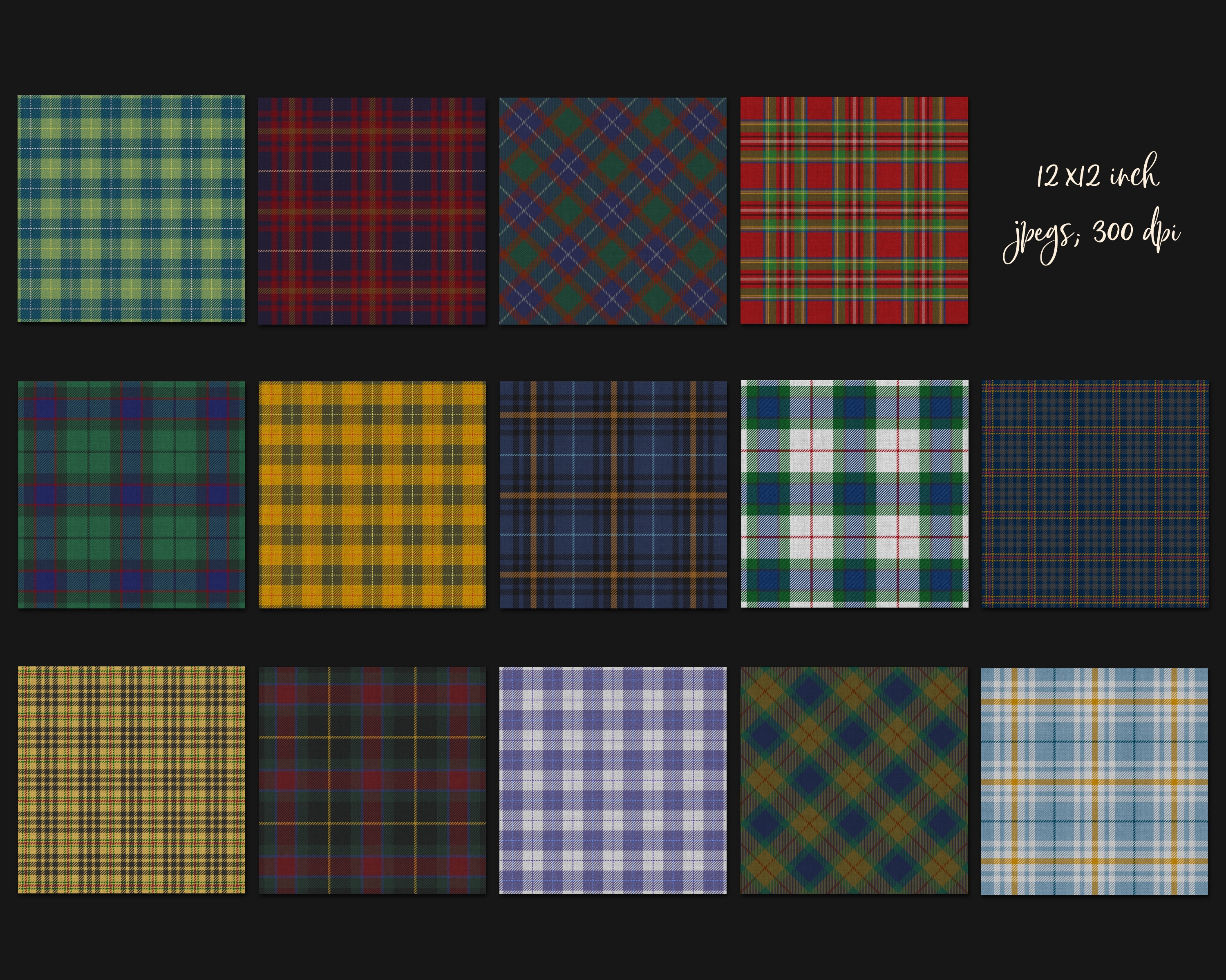 Scottish Tartan Digital Paper Scots Scottish Plaid Tartan - Etsy