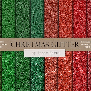 Christmas Glitter Digital Paper Christmas Glitter Scrapbook | Etsy
