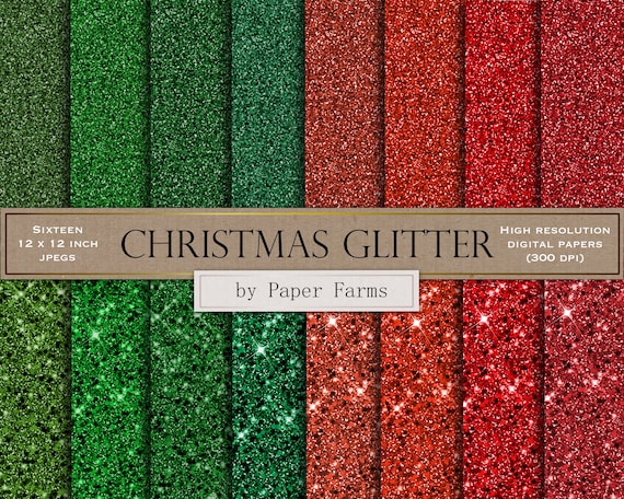 Red Green Gold Glitter Texture Glitter digital paper Background ...