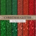 Christmas Glitter Digital Paper, Christmas Glitter Scrapbook Paper ...