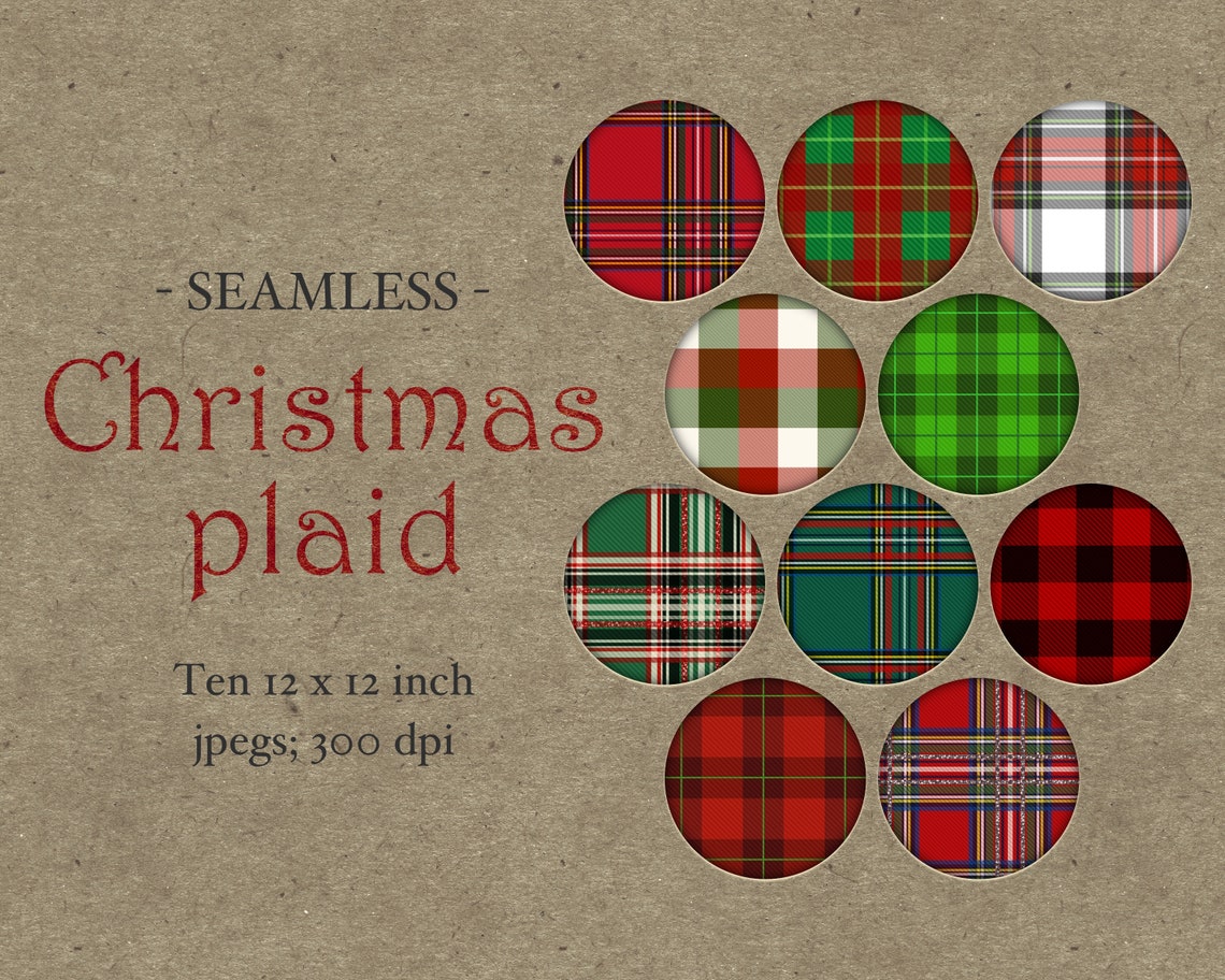 Seamless Christmas Plaid Christmas Plaid Patterns Digital - Etsy