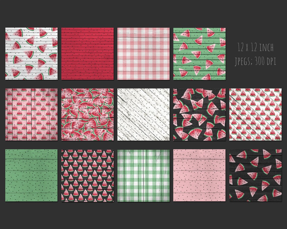 Vintage Summer Digital Paper Summer Spring Wood - Etsy