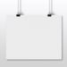 Horizontal Poster Mockup, Paper Clips, Hanging Mockup, Horizontal ...