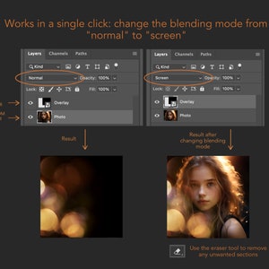 Bokeh Overlays, Photoshop Overlays, Foreground Bokeh Overlays, Large ...