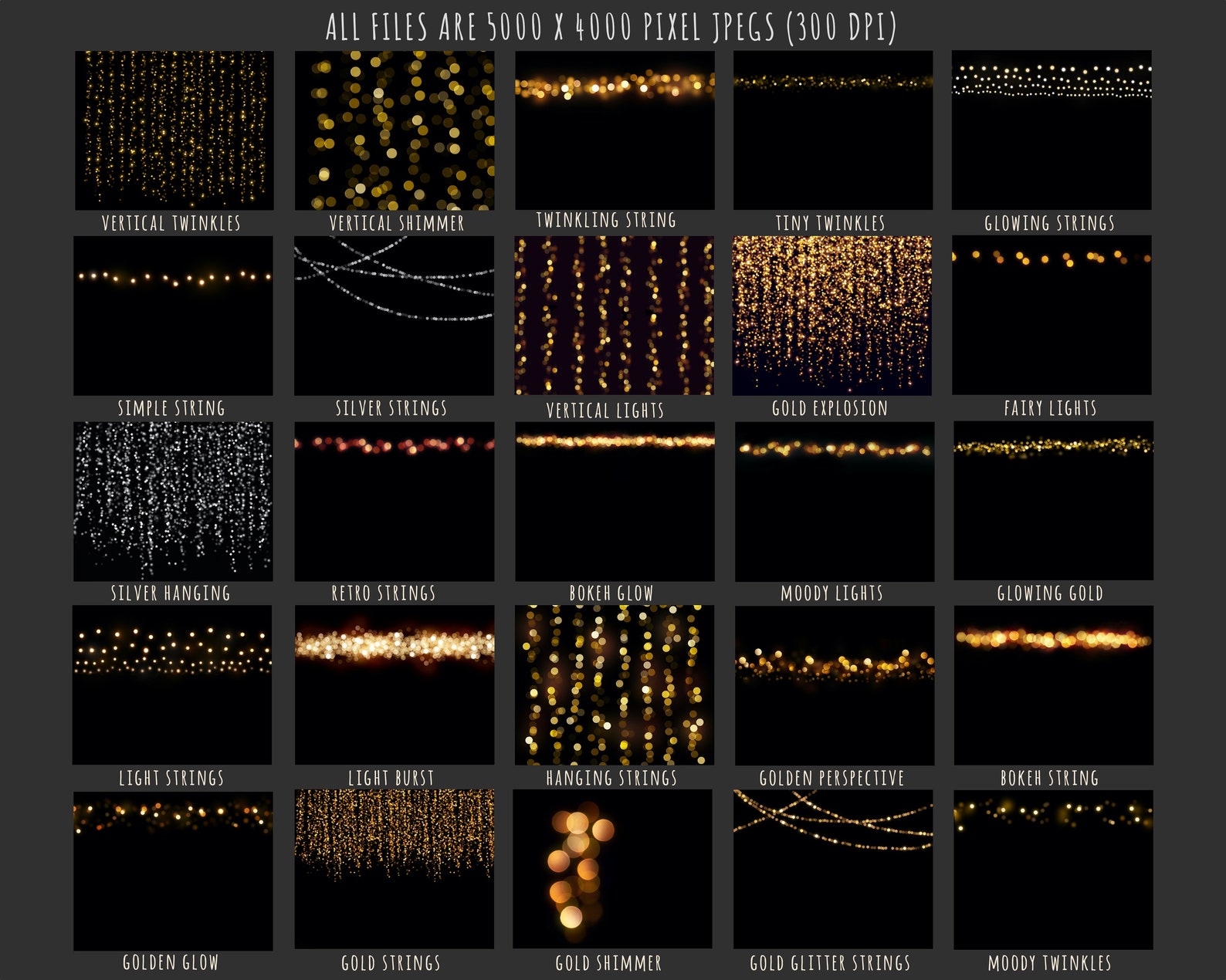Bokeh String Lights Bokeh Fairy Lights Photoshop Overlays - Etsy