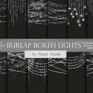 Bokeh Lights Digital Paper, Bokeh Lights Scrapbook Paper, Silver Bokeh ...