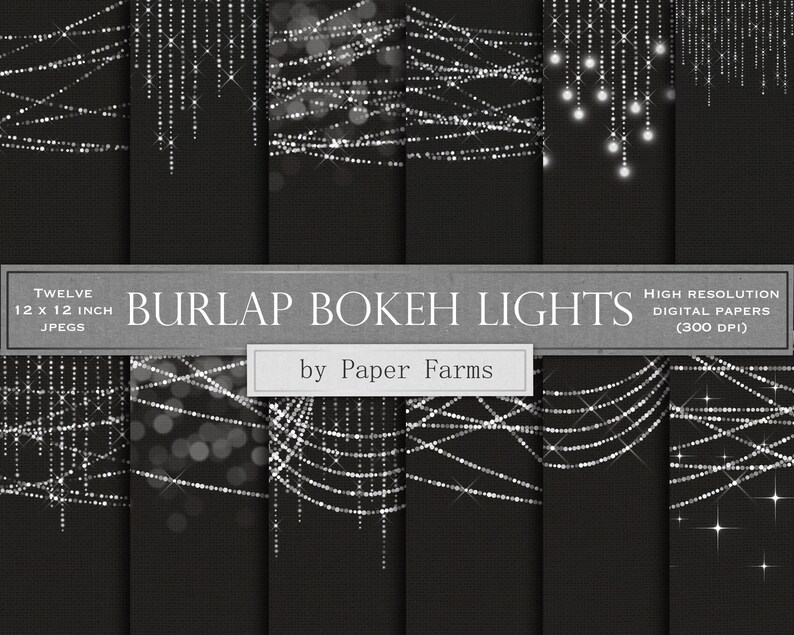 Bokeh Lights Digital Paper Bokeh Lights Scrapbook Paper | Etsy