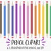 Pencil Clipart, School Supplies, Clipart, Clip-art, Realist Pencils ...