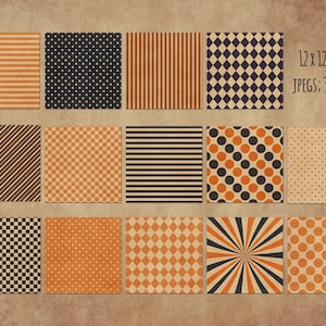 Vintage Halloween Digital Paper, Vintage Halloween Scrapbook Paper ...