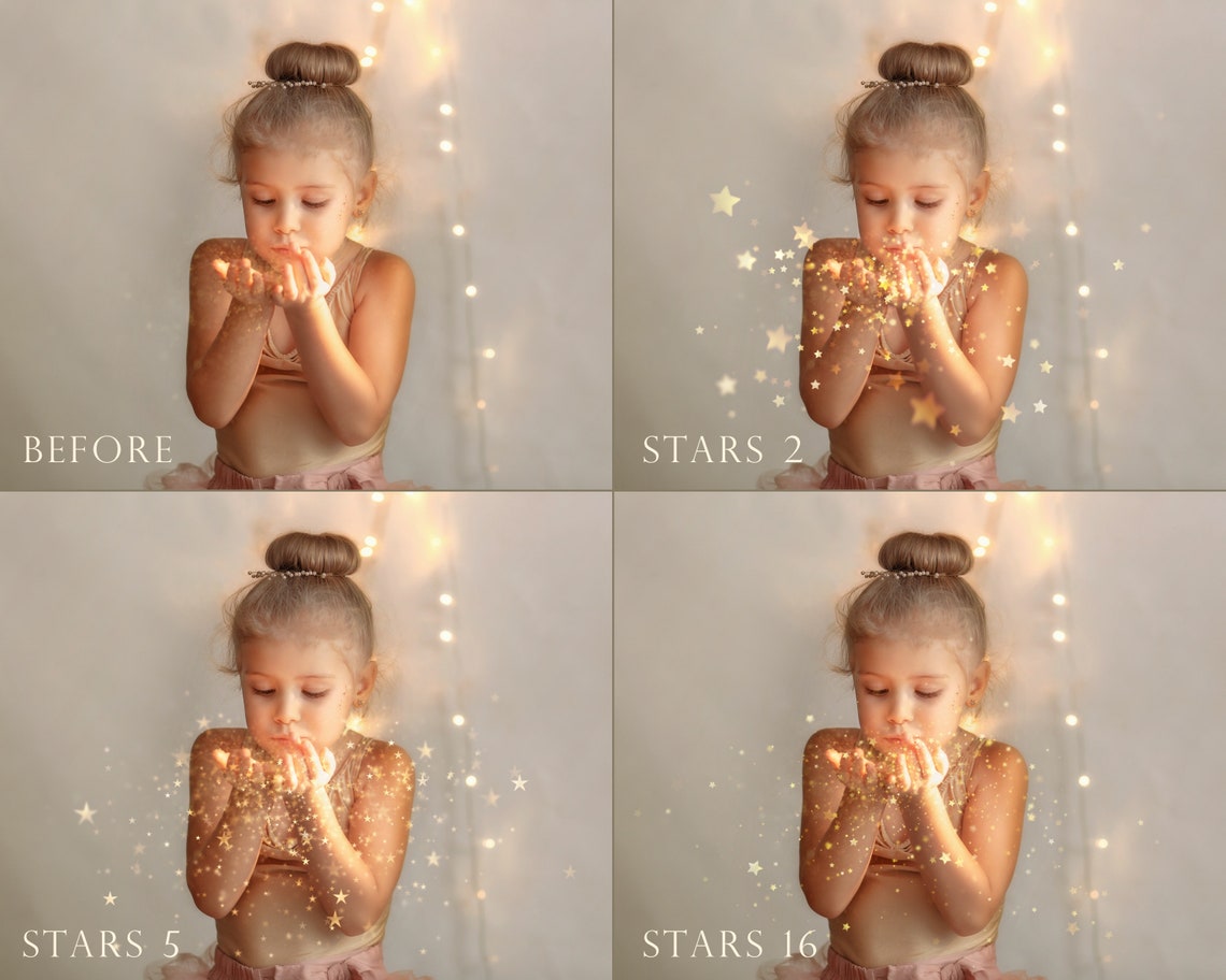 Blowing Stardust Overlays Star Dust Star Confetti Star | Etsy