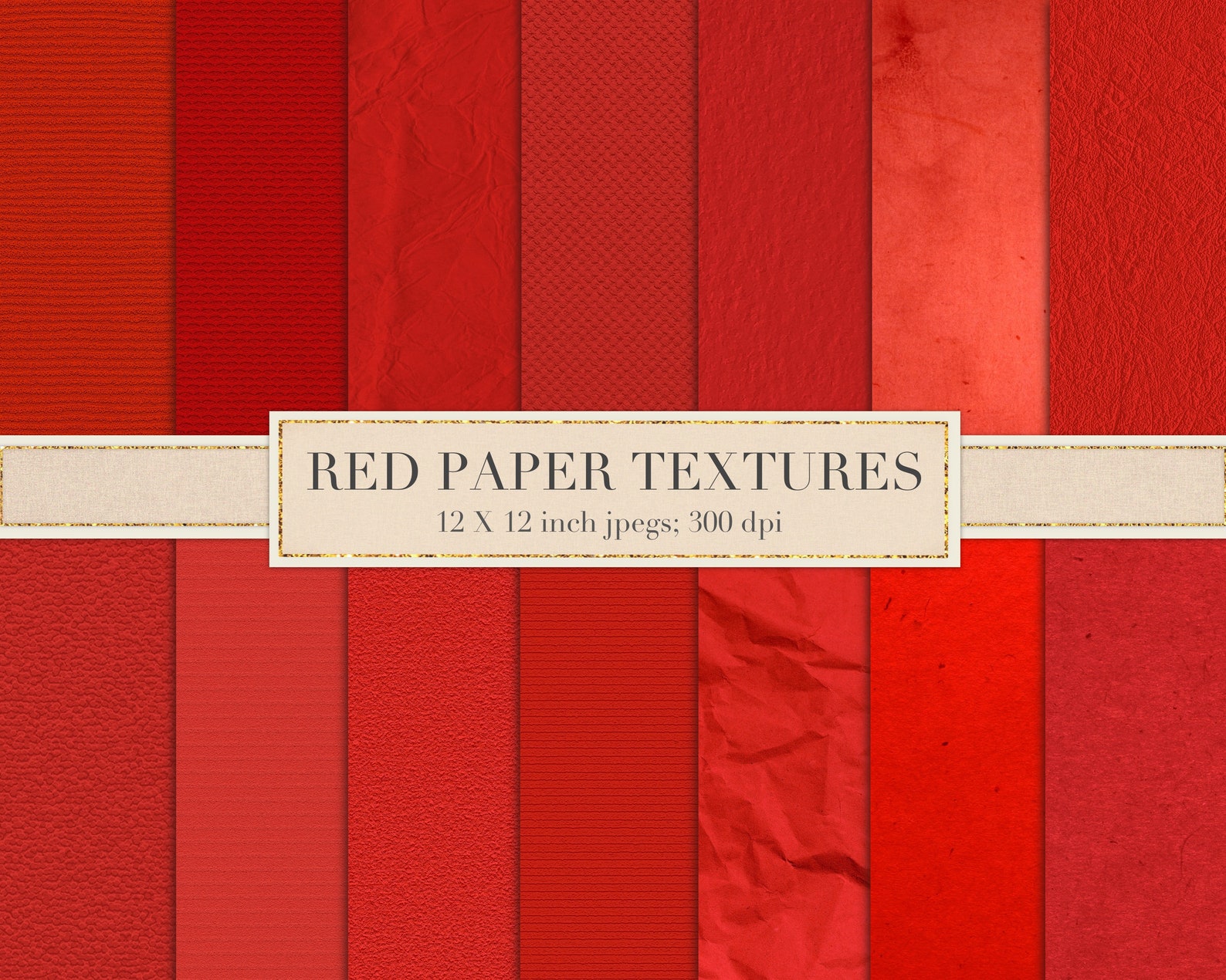 Red Paper Textures Digital Paper Scrapbook Paper | Etsy