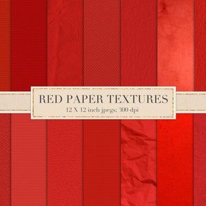 Red Paper Textures, Digital Paper, Scrapbook Paper, Backgrounds ...