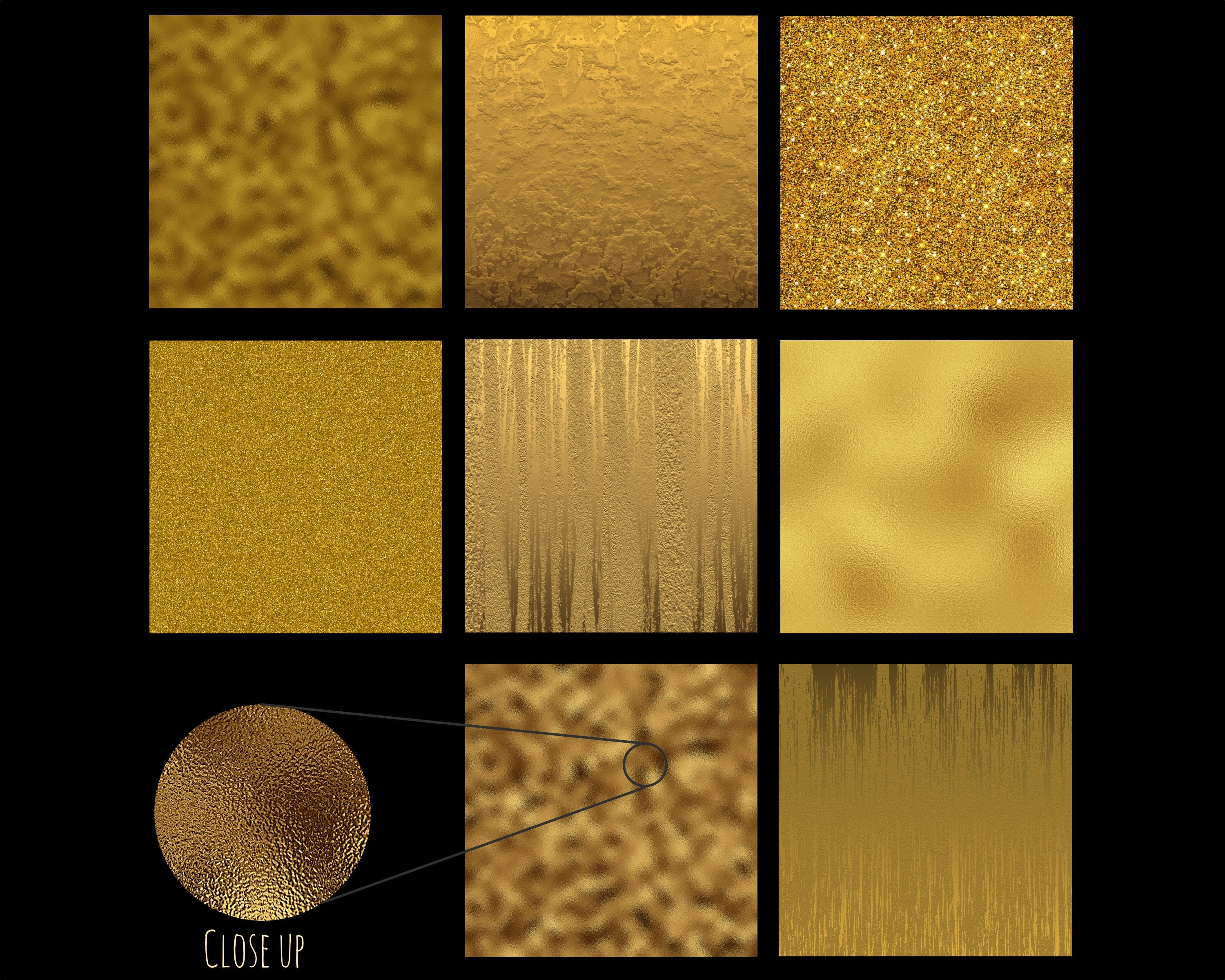 Gold Digital Paper Gold Foil Digital Paper Gold Foil - Etsy