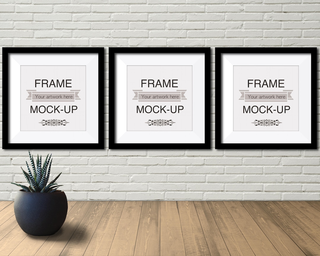 Three Panel Mockup, 3 Frame Mockup, 3, Three, Poster, Artwork, Mockup ...