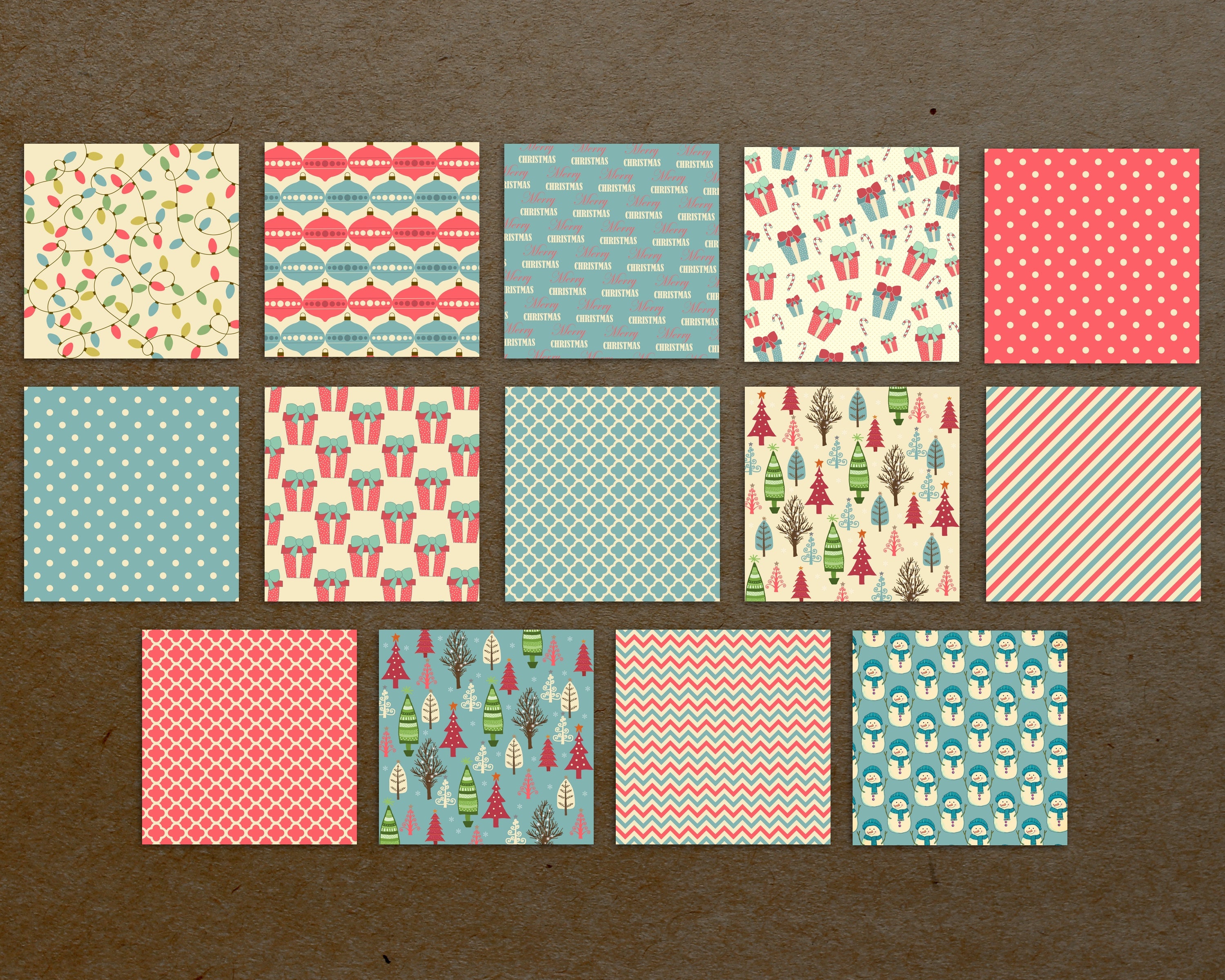 Vintage Christmas Digital Paper Vintage Christmas Scrapbook - Etsy