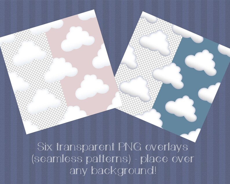 Cloud Digital Paper Seamless Clouds Cloud Patterns - Etsy